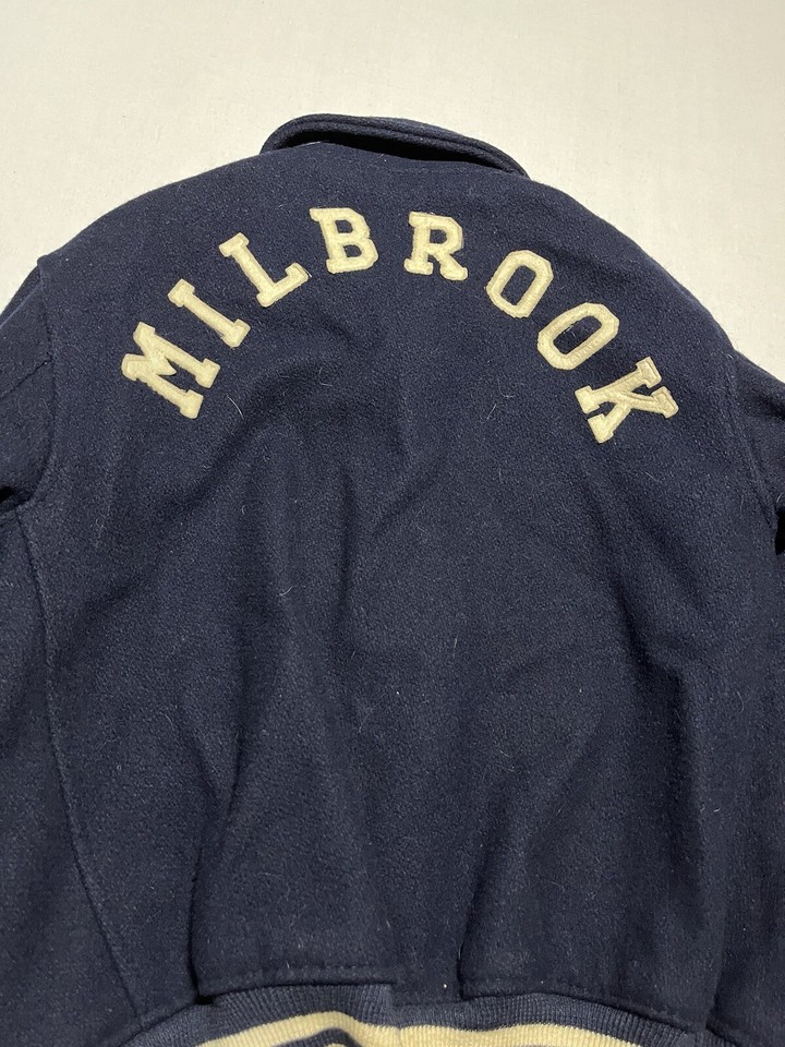 Vintage 50s Wool Letterman Jacket Navy Blue Youth XL 18 AS2 | eBay