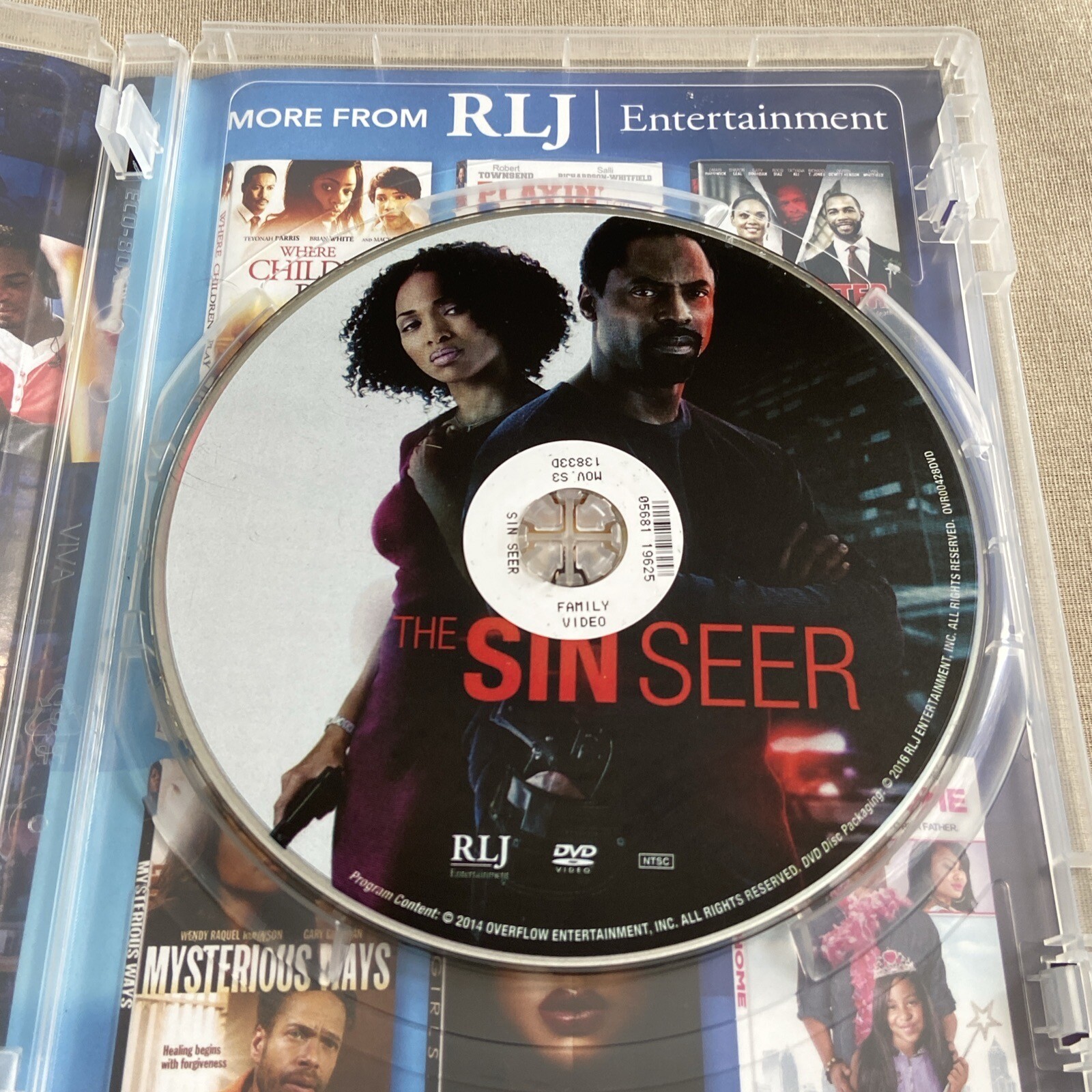 The Sin Seer (DVD 2015) RLJ Indie Drama Thriller Isaiah Washington Paul ...