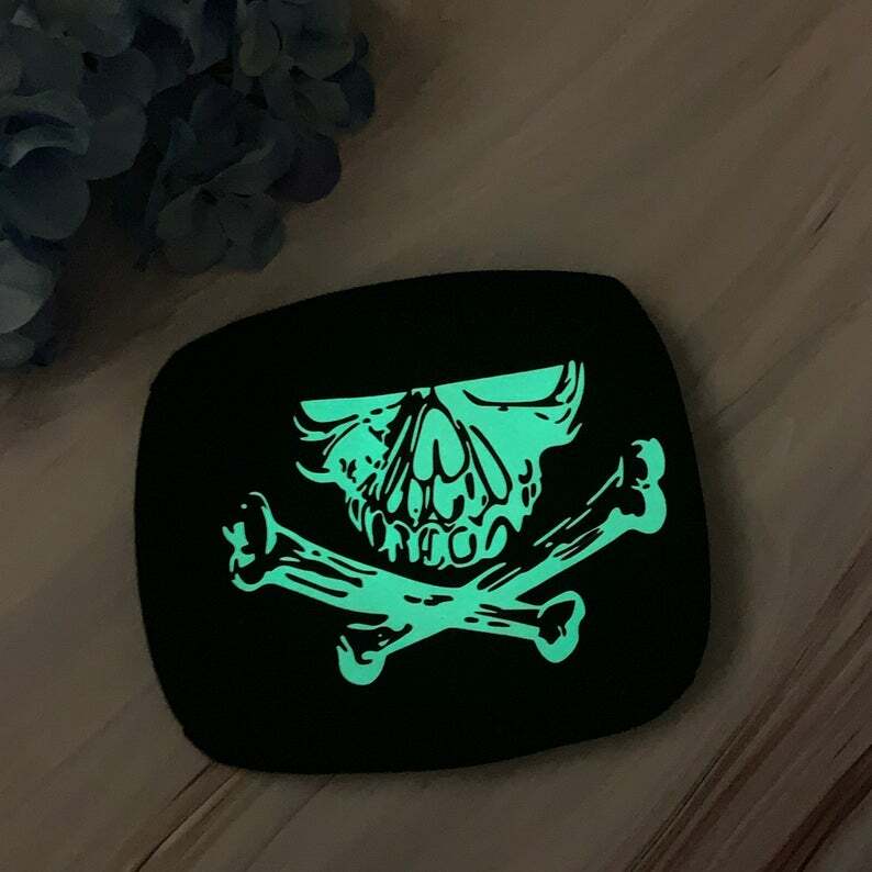 Washable Reusable Anime Skull Bones Skeleton Glow in Dark Face Mouth ...