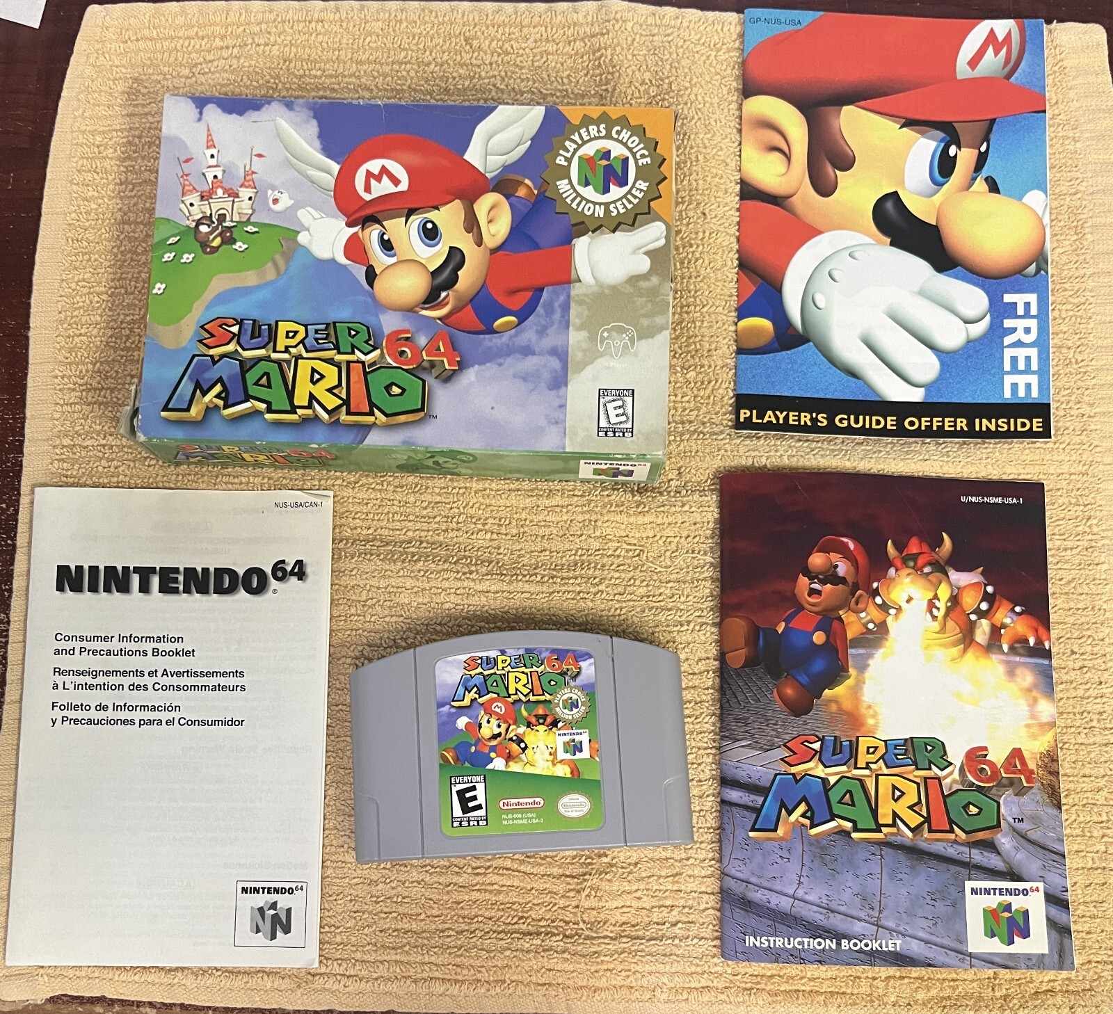 Nintendo 64 N64 CIB Super Mario 64 Game With Manuals And Box Excellent ...