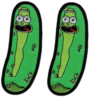 RICK AND MORTY PICKLE RICK EMBROIDERED PATCH ||2PC IRON ON OR SEW 3.75 ...