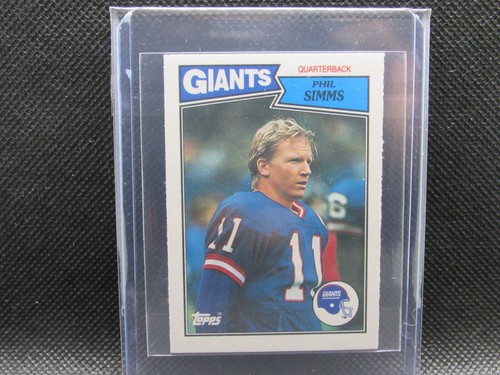 1987 PHIL SIMMS TOPPS UK MINI FOOTBALL CARD # 1 GIANTS | eBay