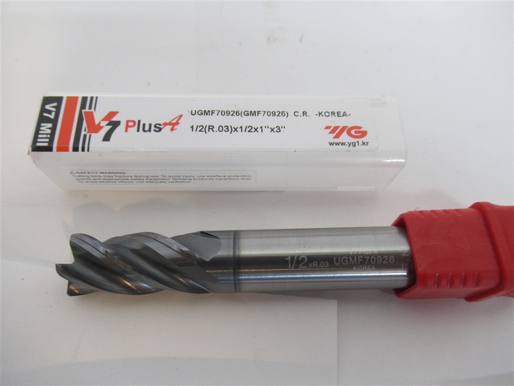YG1 UGMF70926 , V7 Plus A 1/2" Carbide 0.03" Corner Radius Multi-Helix ...