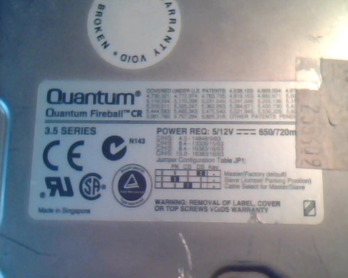 Hard Disk Drive IDE Quantum Fireball CR 01-A 4.3AT CR43A013 ACRU 1000 ...
