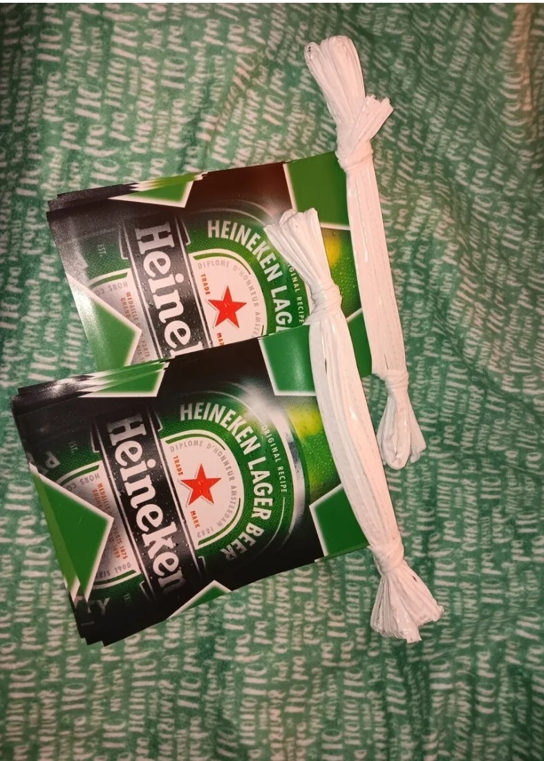 Set of 2 Heineken Beer Flag Banner : 20 Ft long stringed vinyl banner ...