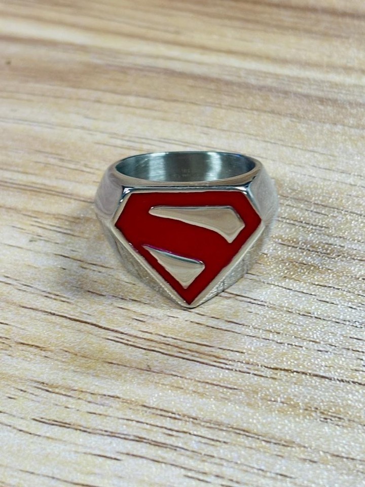 New 2025 Superman Super Hero Ring Red Choice of Size | eBay