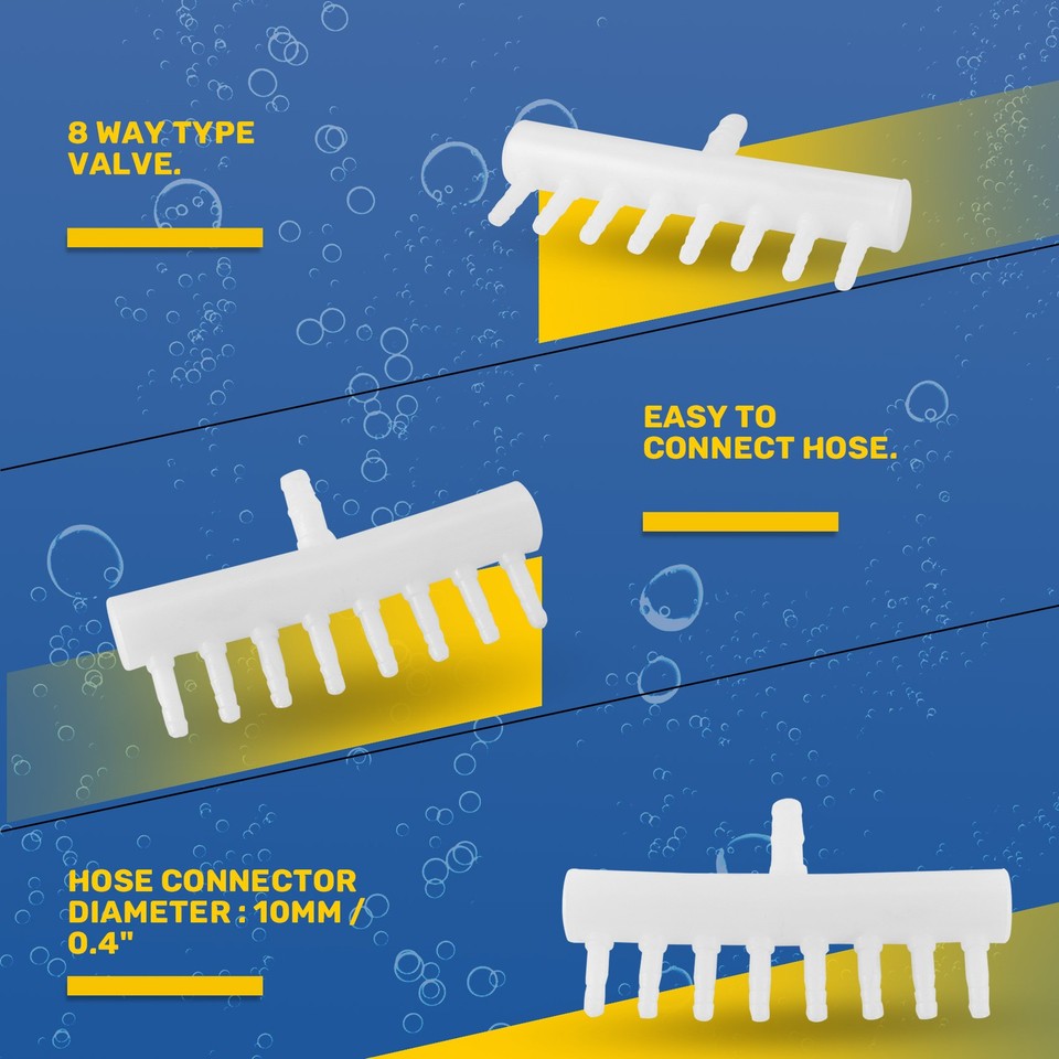 Plastic 8-Way Aquarium Tube Splitter Air A5P94531 | eBay Australia