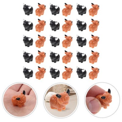 30 Pcs Micro Landscape Calf Farm Animal Mini Figures Cows Cattle ...
