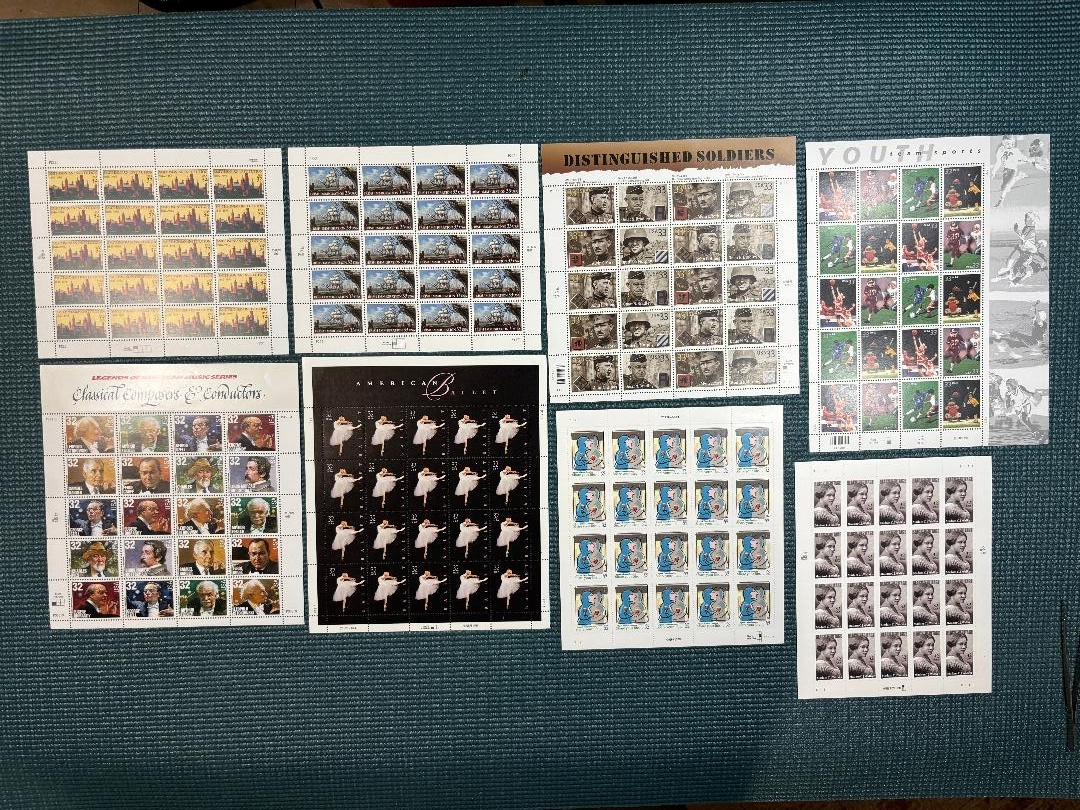 Postage lot of All Different MNH 32 and 33 Cent Sheets. Face Value is ...