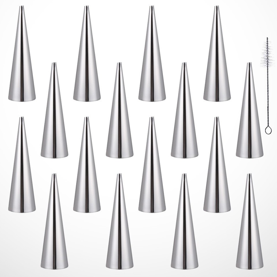16 Pcs Baking Cone Molds Moulds Cream Horn Non Stick Cannoli Tube | eBay UK