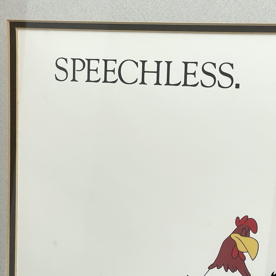 Warner Bros Speechless Mel Blanc Tribute Print Framed Looney Tunes ...