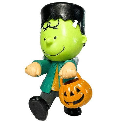 PEANUTS Charlie Brown as FRANKENSTEIN Figure with Pumpkin Bucket 3 ...