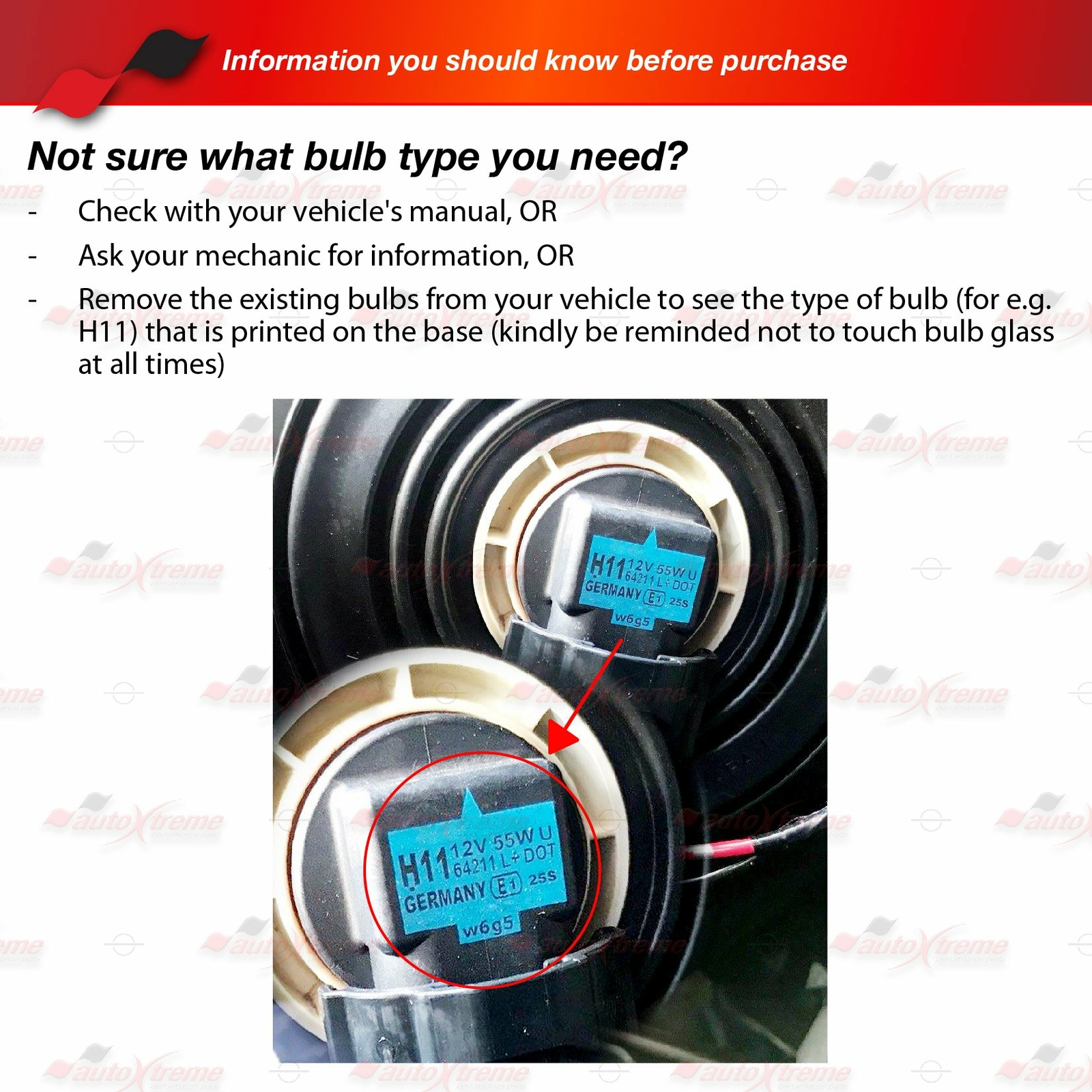 2x H11 711 MICHIBA 12V 55W Headlight Halogen Bulbs Lamp 5000K WHITE for ...