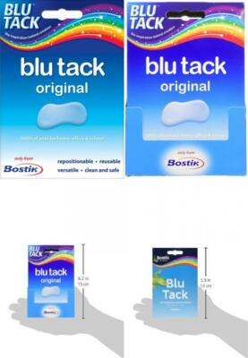 2 x Bostik Blu Tack Mastic Adhesive Putty Non Toxic Blue Original ...