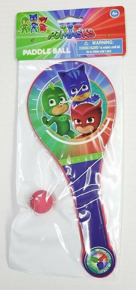 PJ Masks Super Hero Kids Birthday Gift Party Paddle Ball Toys | eBay