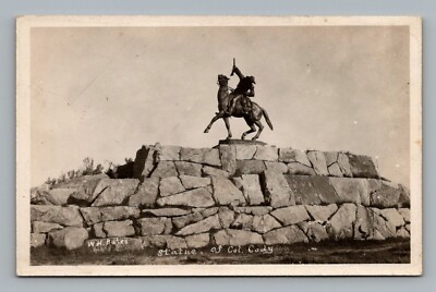 Postcard RPPC B&W Statue Of Colonel Cody Vintage c1920 H15 | eBay