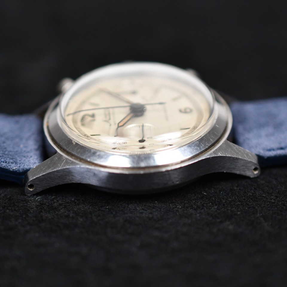 Minerva Ref. 1335 Waterproof 33.5mm Round Pushers Two Tone Dial Cal 13 ...