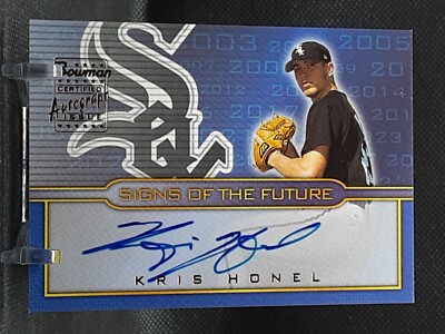KRIS HONEL 2002 BOWMAN SIGNS OF THE FUTURE AUTO WHITE SOX | eBay