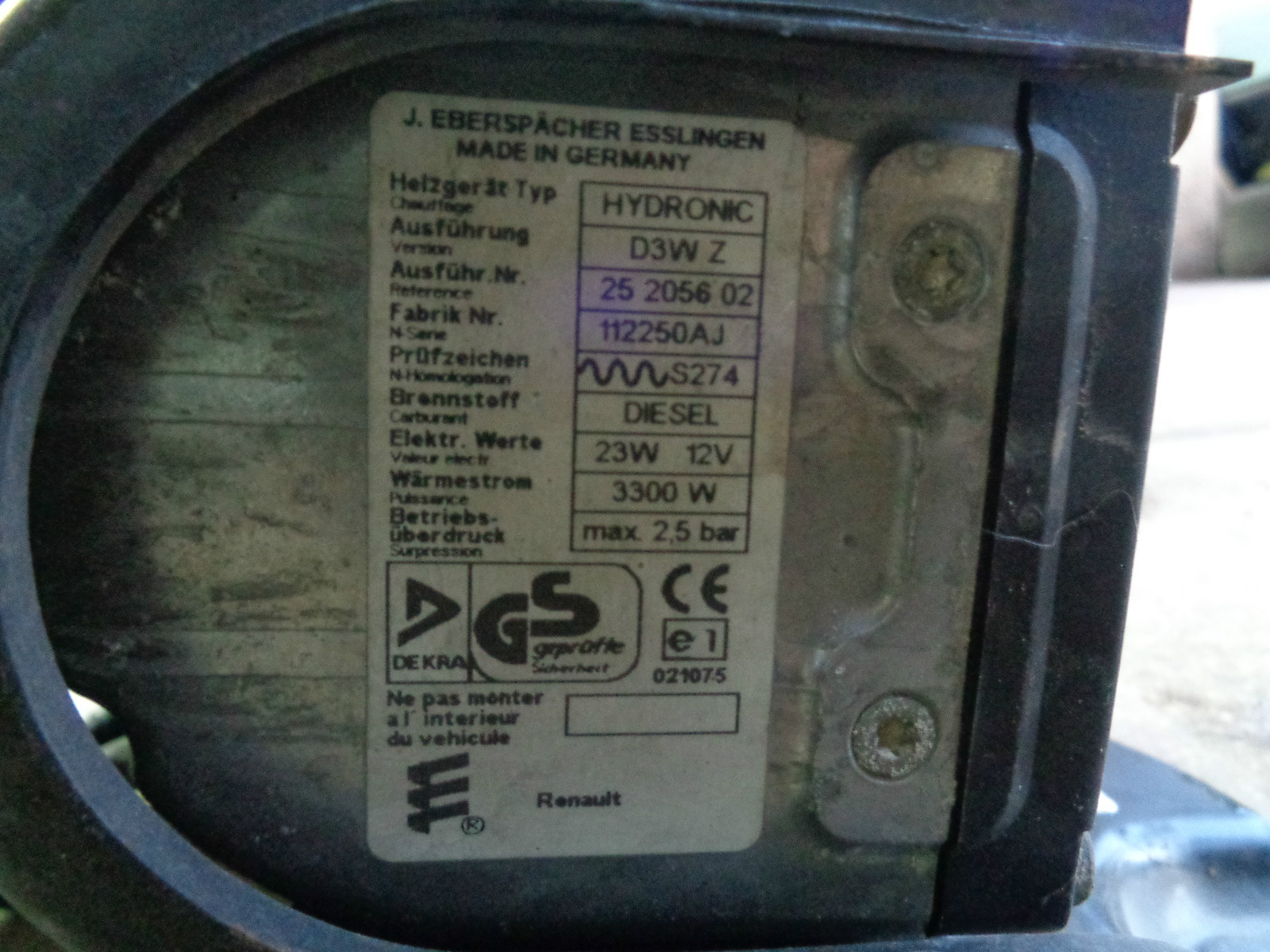 RENAULT ESPACE 3 WEBASTO MATRA | eBay