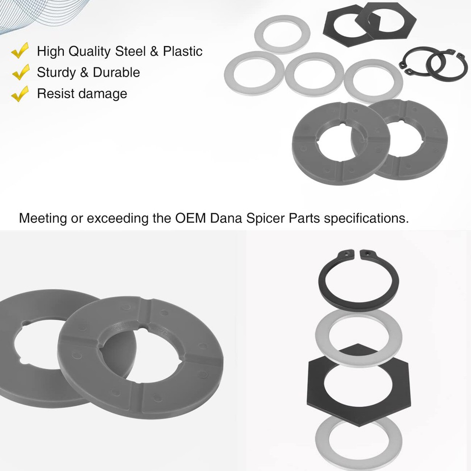 For Ford Dana 50/60 Outer Stub Axle Shaft Oil Seal & Thrust Washer Kit ...