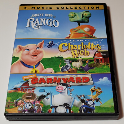 Rango / Charlotte's Web / Barnyard DVD 3-Movie Collection Free 1-Day ...