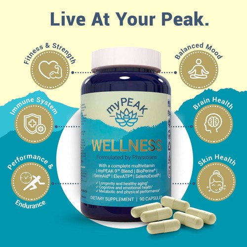 myPEAK Wellness: Vegan Multivitamin + ElevATP® Ancient Peat Extract ...