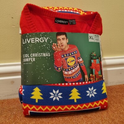 Lidl Christmas Xmas Jumper 2023 Size XL Secret Santa Christmas Party ...