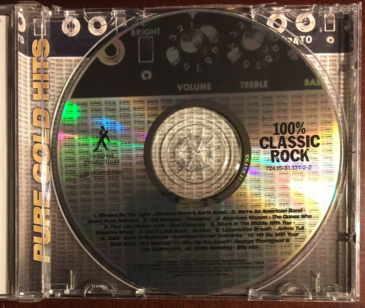 ROCK OUT to 100% CLASSIC ROCK CD By Compass Productions from 2001 a ...