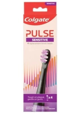 Colgate Electric Toothbrush Pulse Sensitive Refills Replacement Heads 4 ...