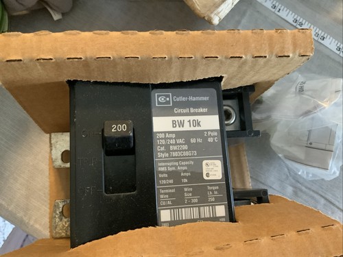 CUTLER-HAMMER BW2200 BR 200A Main Circuit Breaker 786676460552| eBay