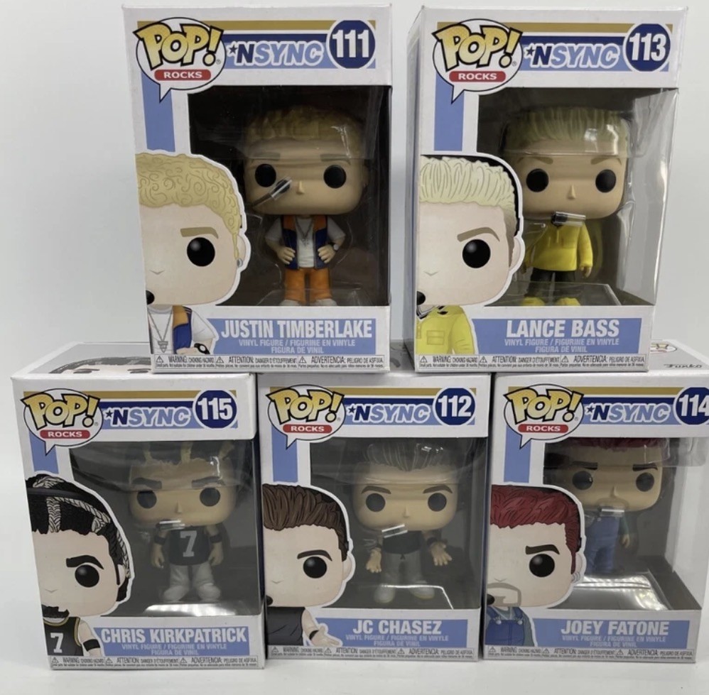 Set Of 5 Funko Pop Rocks NSYNC 111-115 Justin Lance JC Chris Joey ...