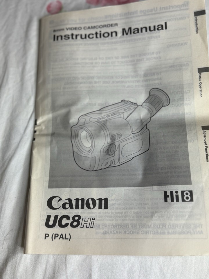 Canon UC8 8mm Video Camcorder Instruction Manual | eBay UK