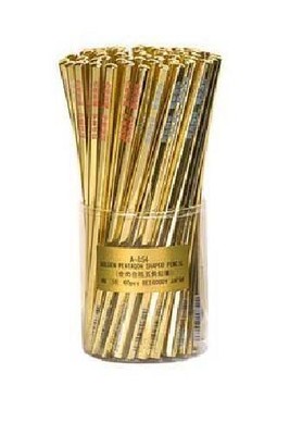 OfficePro Gold Passing Pentagonal Pencil Passing Pencil 60 Pieces Set ...