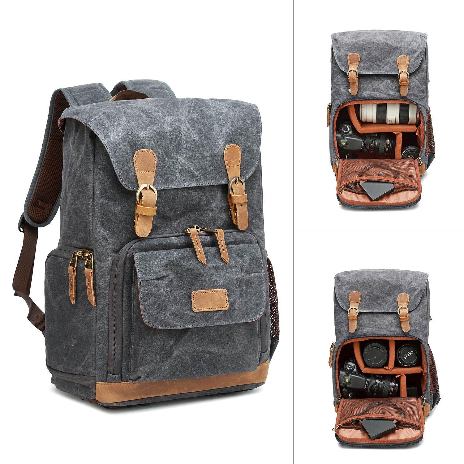 Camera Backpack Shoulder Bag Waterproof Case for Canon Nikon Sony DSLR ...