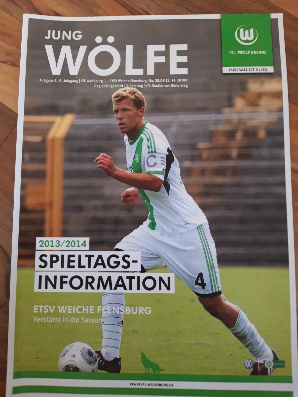 Programmheft / Stadionheft VfL Wolfsburg II - ETSV Weiche Flensburg 29.09.2013 | eBay.de