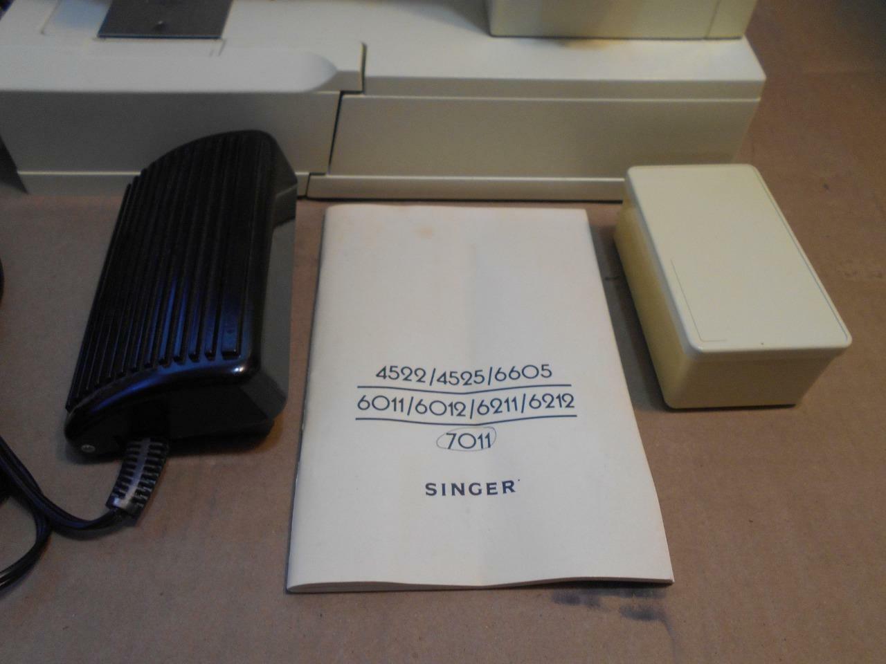 Singer 7011 Sewing Machine W/ Foot Pedal and Accessories ~ | eBay