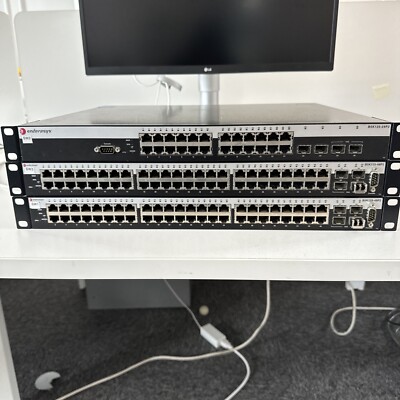 Two Enterasys B5k 125-48p2 & One B5k 125-24p2 Gigabit Ethernet switch ...