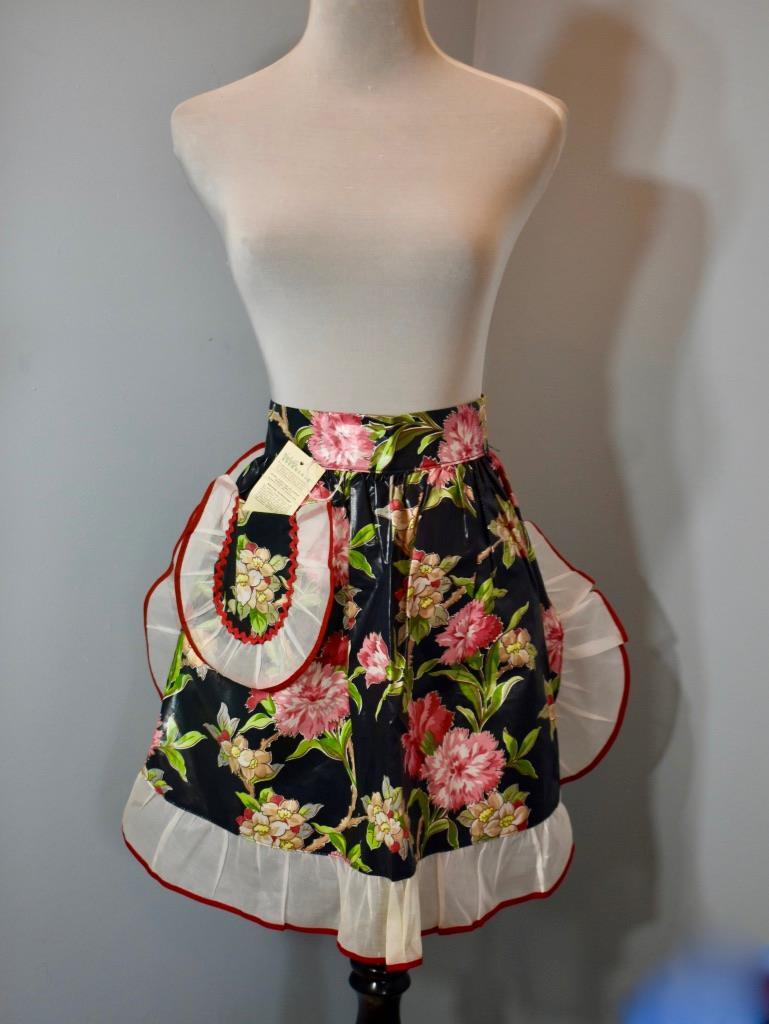VTG Apron NOS Tags attached Everglaze Chintz Wrinkle and Soil Resistant ...