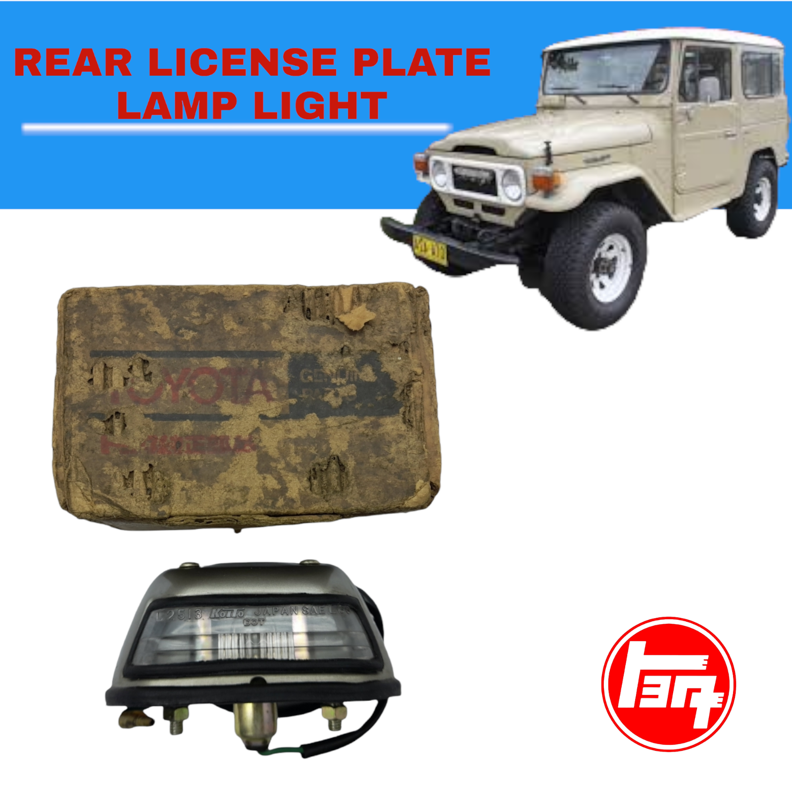 Toyota Land Cruiser 1F FJ40 License Plate Lamp Light Rear GENUINE 81270 ...