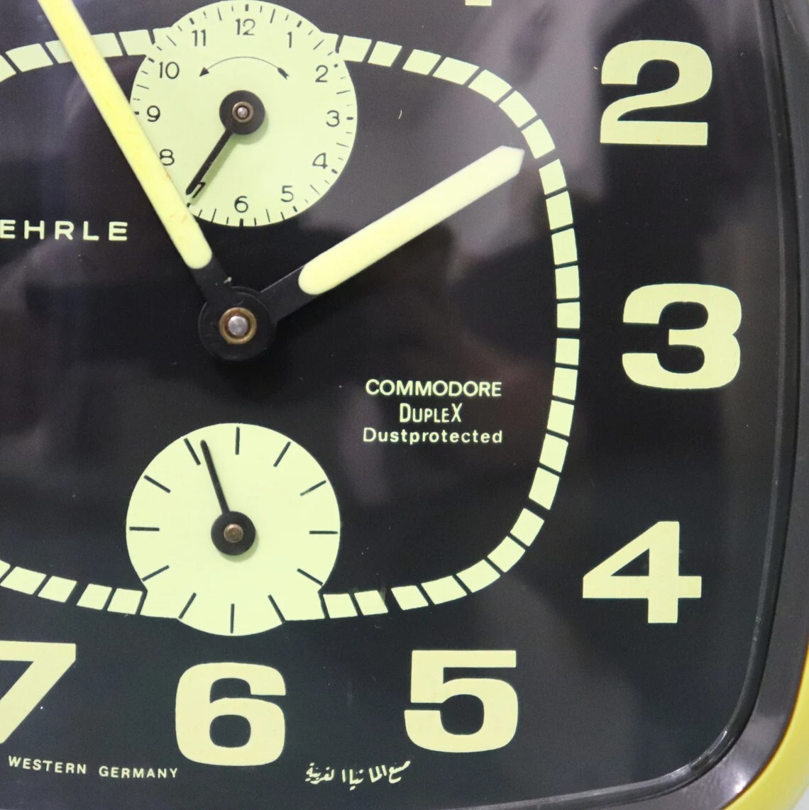 WEHRLE COMMODORE DUPLEX COMMANDER SUPER RARE MODEL! Mantel Alarm Clock ...