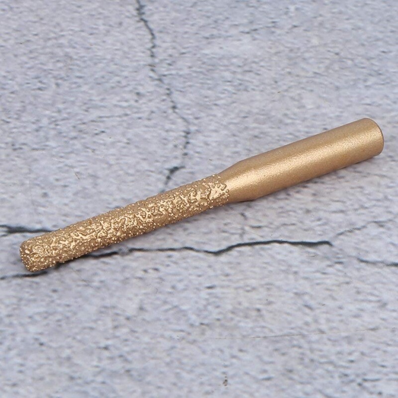 6.35 x 5 x 65mm Diamond Bits Brazed Diamond Straight Router Bit Cutting ...