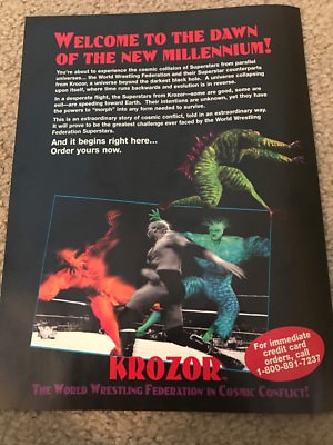 Vintage 1997 WWF KROZOR COMIC BOOK Promo Print Ad SYCHO SID JUSTICE ...