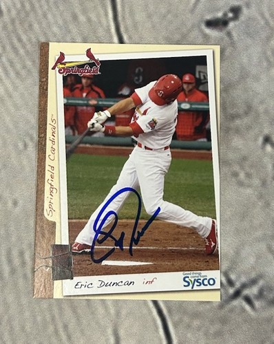 2011 Grandstand Sysco Springfield Cardinals SGA Eric Duncan Signed Auto ...