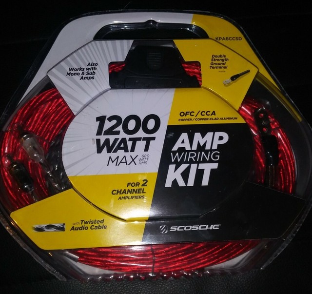 Scosche 1200 Watt Amp Wiring Kit Kpa6ccsd for sale online | eBay