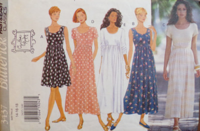 Butterick Sewing Pattern 3437 Cynthia Rowley Misses Dress & Belt Sizes ...