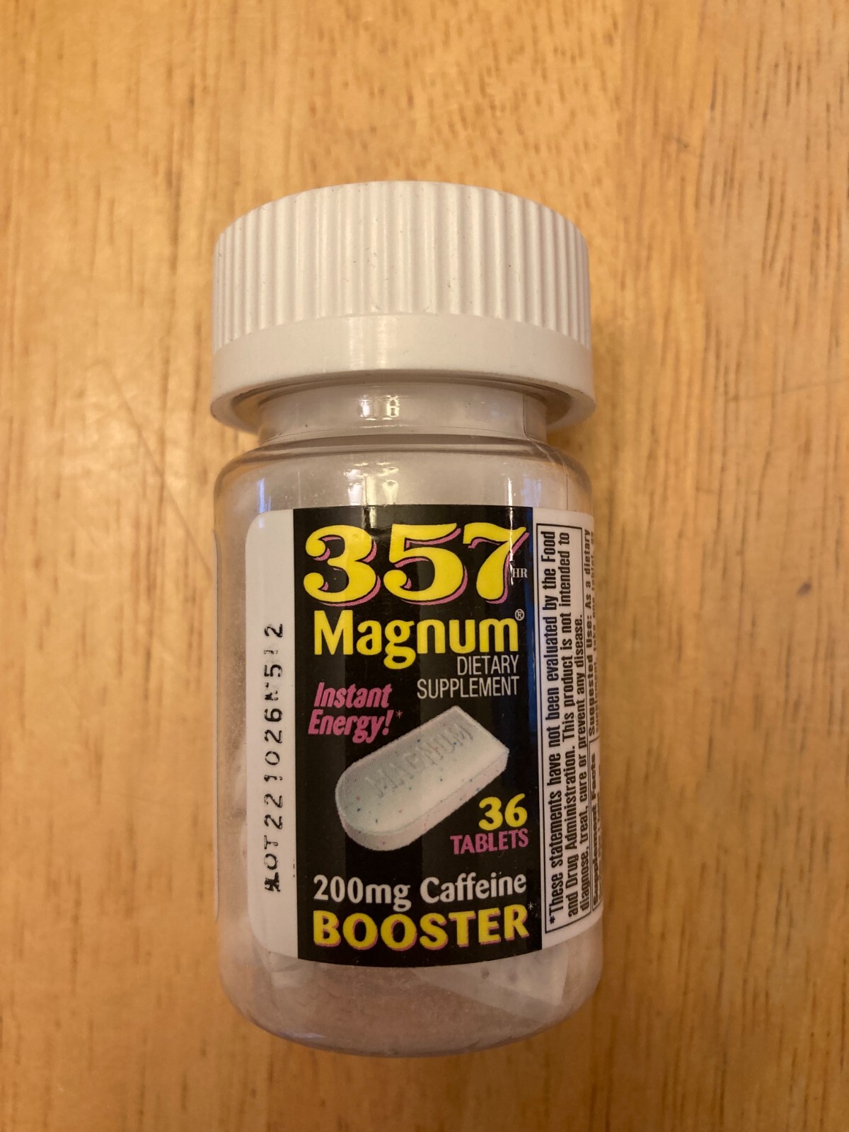 357 Super Magnum Energy Stimulant 200mg Caffeine 1 Bottle 36 Pills ...