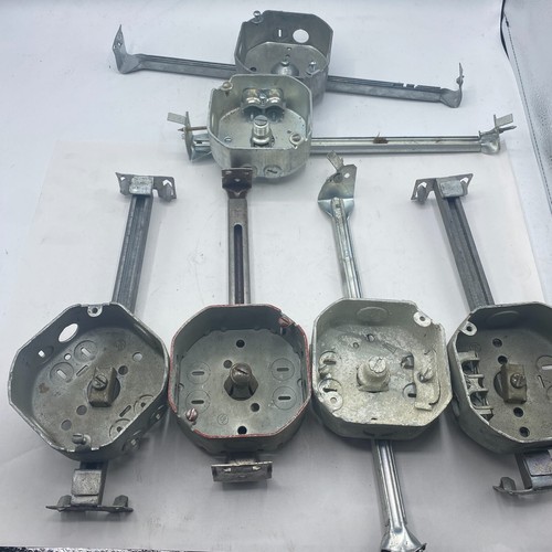 LOT OF 6 MIXED Octagon Ceiling Fan Box with Brace, Electrical Boxes ...