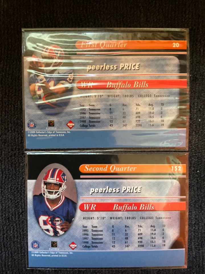 Peerless Price Bills Vols 1999 EDGE ODYSSEY ROOKIE 1st #20+2nd qtr #152 ...