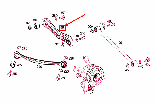 Mercedes-Benz Ml W166 Rear Left Camber Arm A1663500106 OEM for sale ...