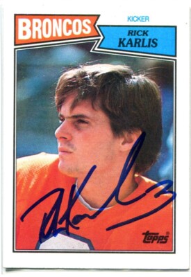 RICK RICH KARLIS 1987 Topps Football AUTOGRAPH Signed BRONCOS #36 | eBay
